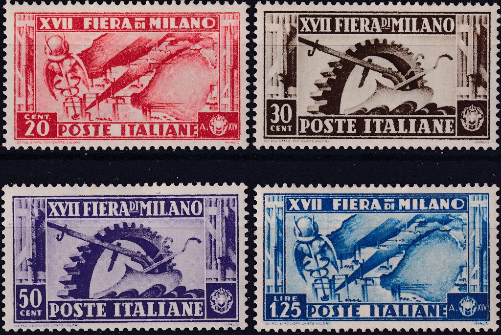 Italy stamps 1936 17th Milan Fair