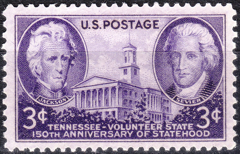 USA 1946 - 150th anniversary of the admission of the state of Tennessee ...