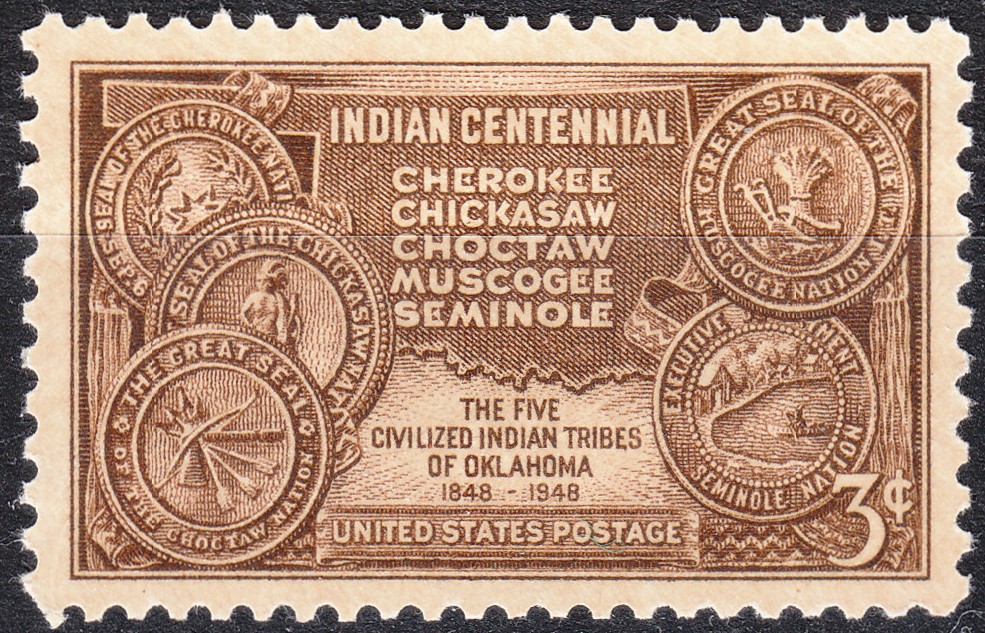 USA 1948 - Centennial of Arrival in Indian Territory, Oklahoma, of the ...