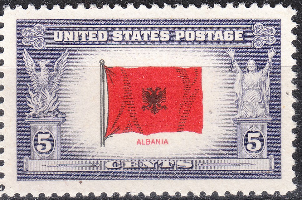 USA 1943 - 1944 - Flags of the occupied Axis states. American Bank Note ...