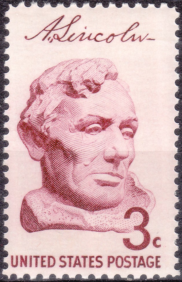 USA 1959 - 150th anniversary of the birth of Abraham Lincoln, 3c, pink ...