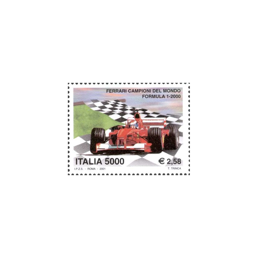 Francobolli Italia 2001 - Ferrari Campione del Mondo di Formula Uno - foglietto