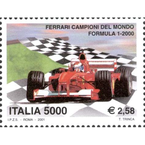 Francobolli Italia 2001 - Ferrari Campione del Mondo di Formula Uno - foglietto