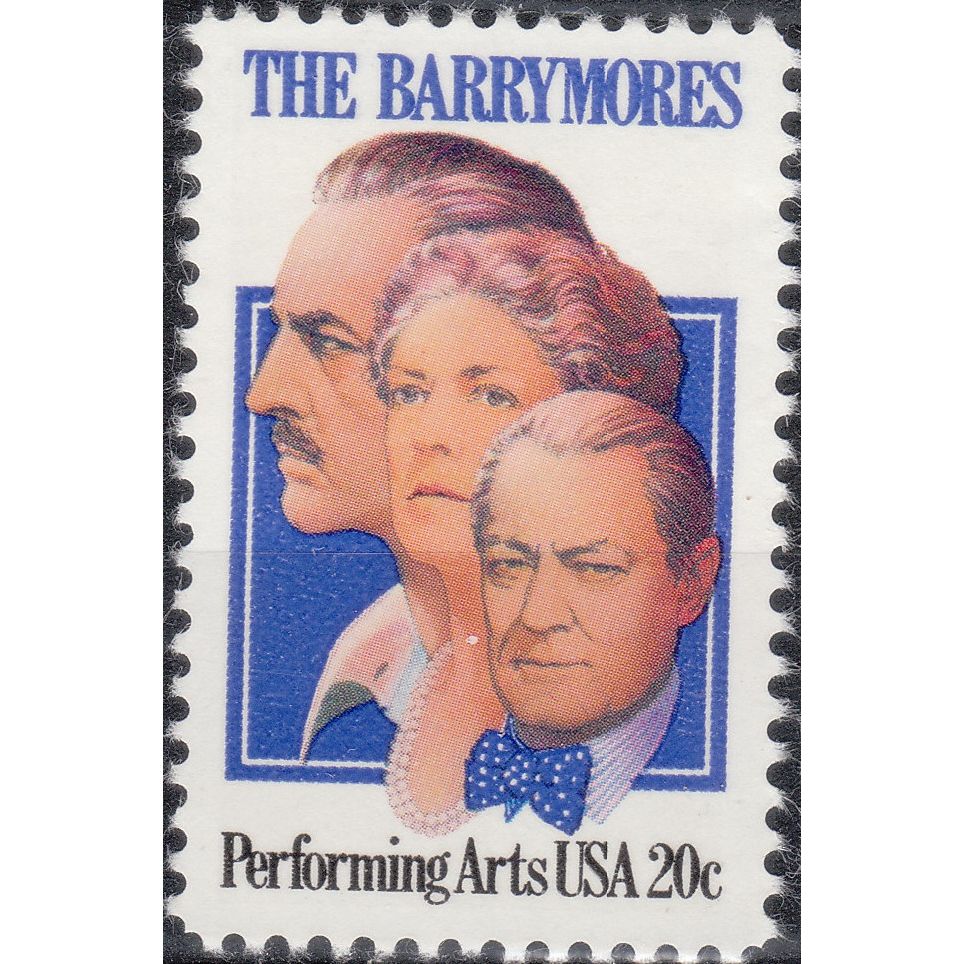 francobolli USA 1982 - Artisti Americani, F.lli Barrymore, attori