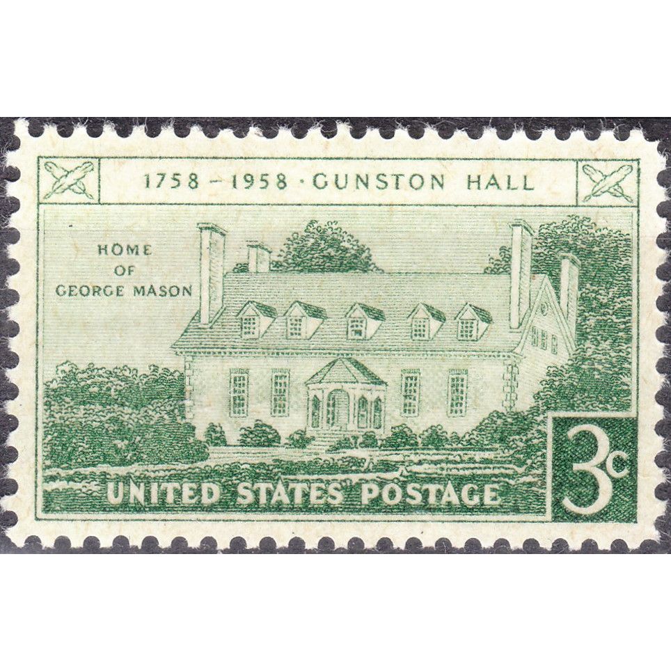 USA 1958 - Bicentennial of Gunston Hall, home of George Mason, 3c, green