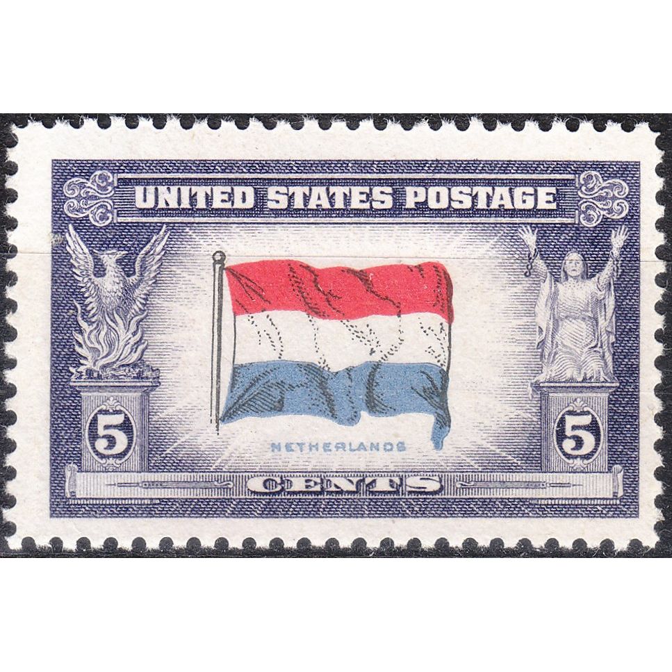 USA 1943 - 1944 - Flags of the occupied Axis states. American Bank Note ...