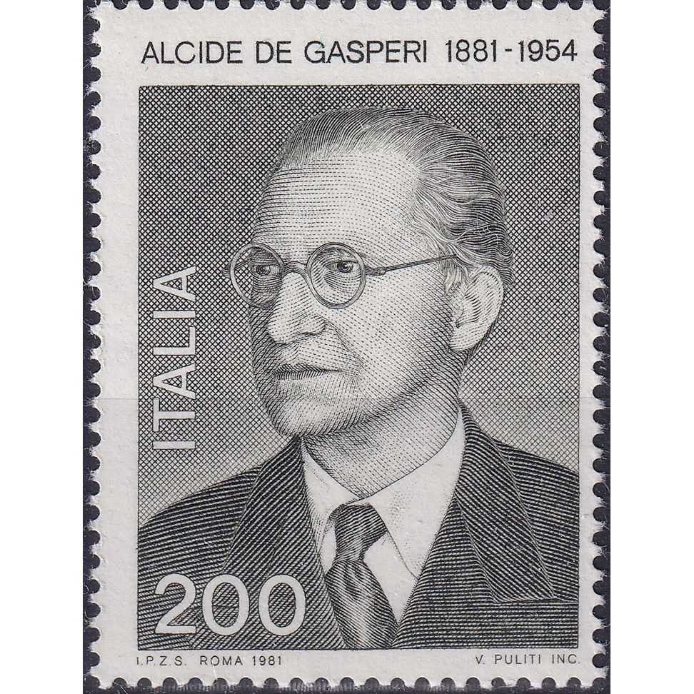 Francobolli Italia 1981 Centenario della nascita di Alcide De Gasperi